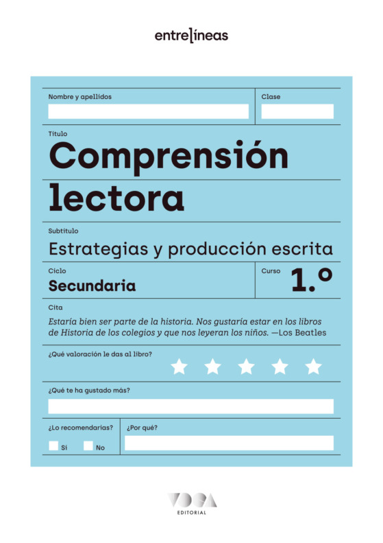 Lecturas comprensión lectora secundaria por cursos – Voca Editorial